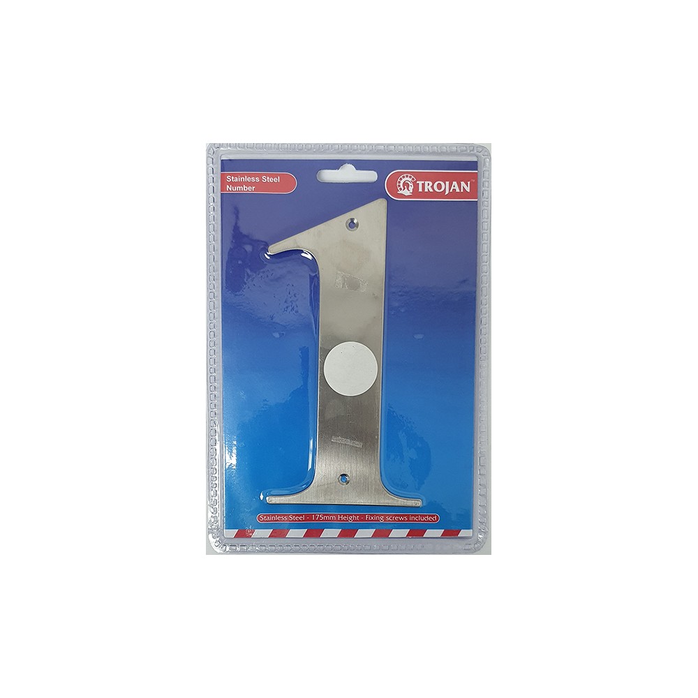 175mm Stainless Steel Numbers 1, TROJAN - Cashbuild